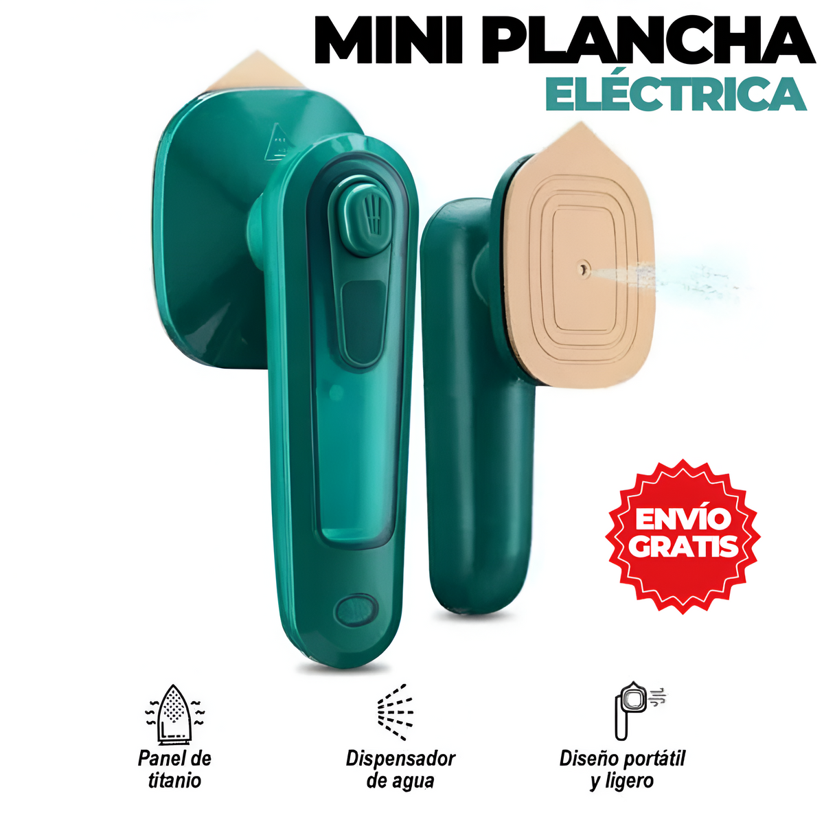 MINI PLANCHA A VAPOR PORTÁTIL VIAJERA – EcuAhorro